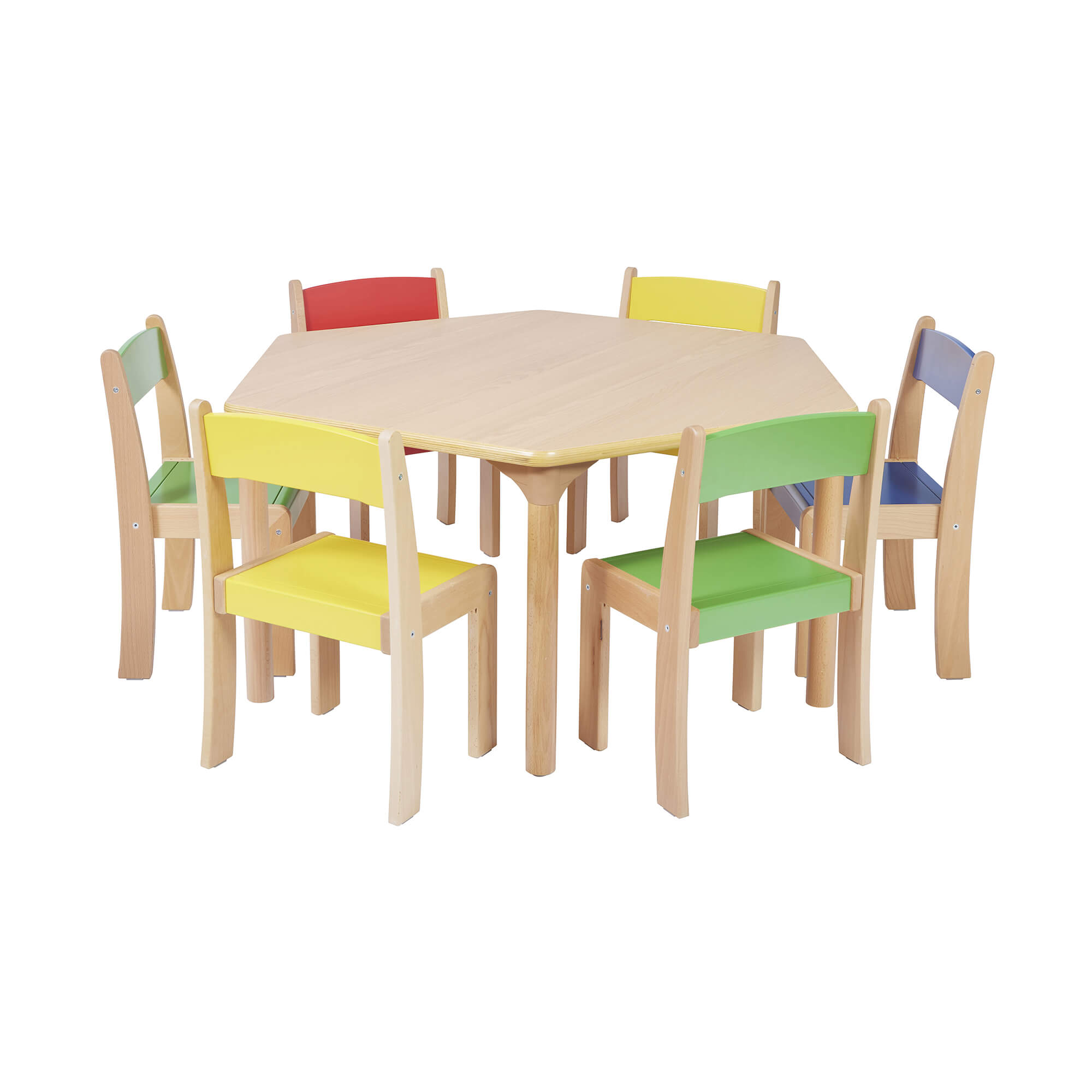 Beechwood Hexagon Table | Profile Education